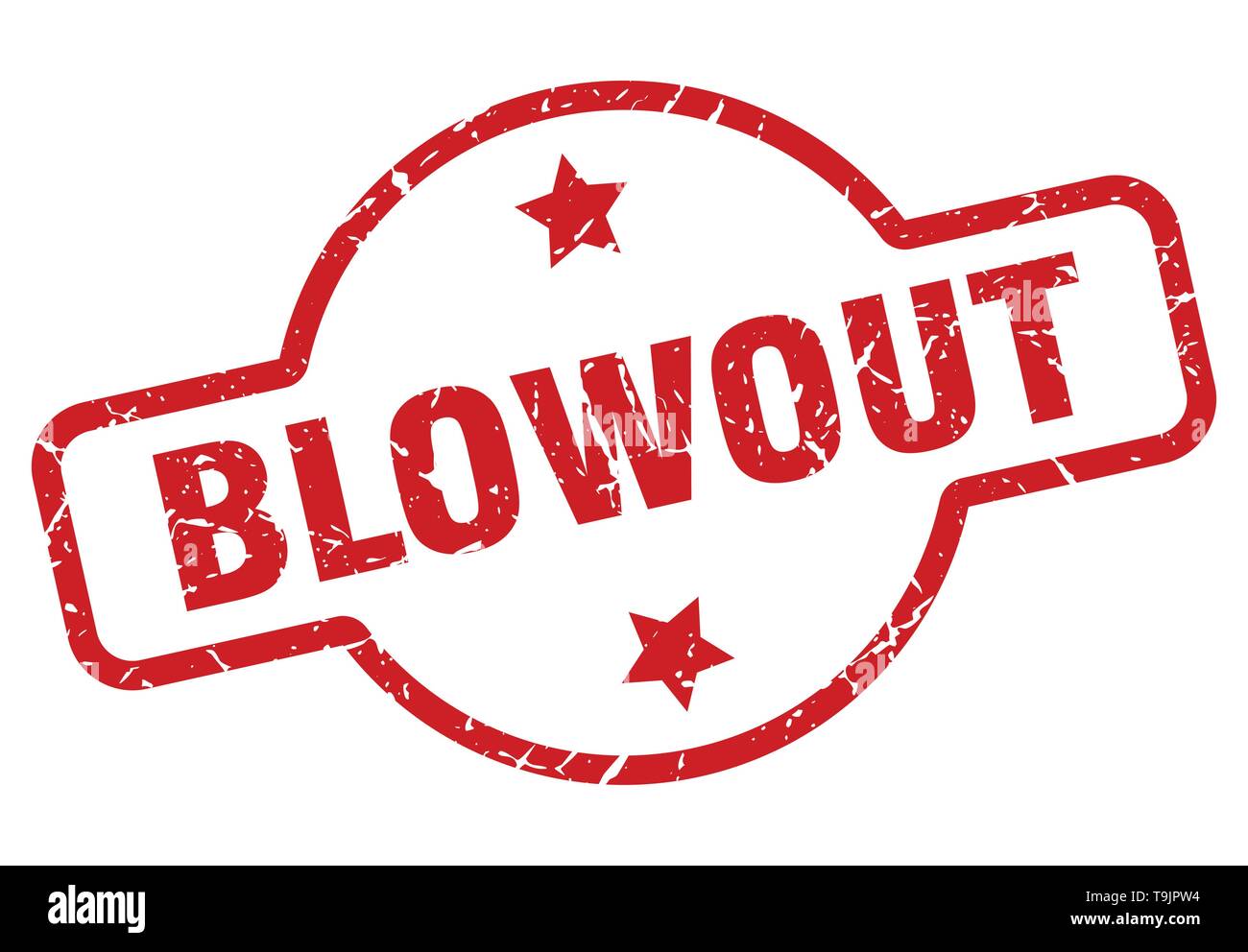 blowout stamp isolated on white Stock Vector Image & Art - Alamy