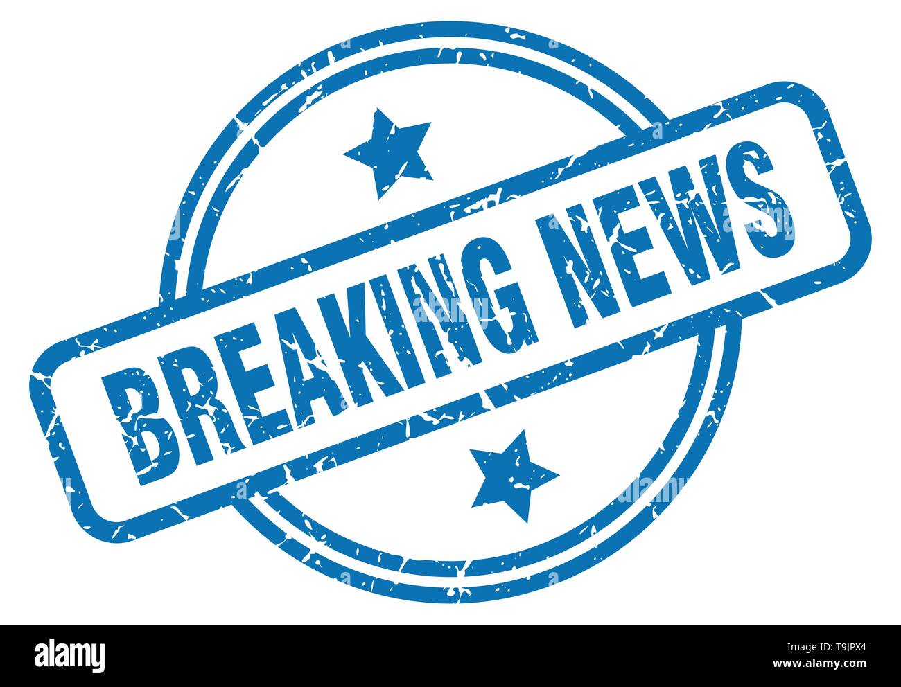 breaking news round vintage grunge stamp Stock Vector Image & Art - Alamy