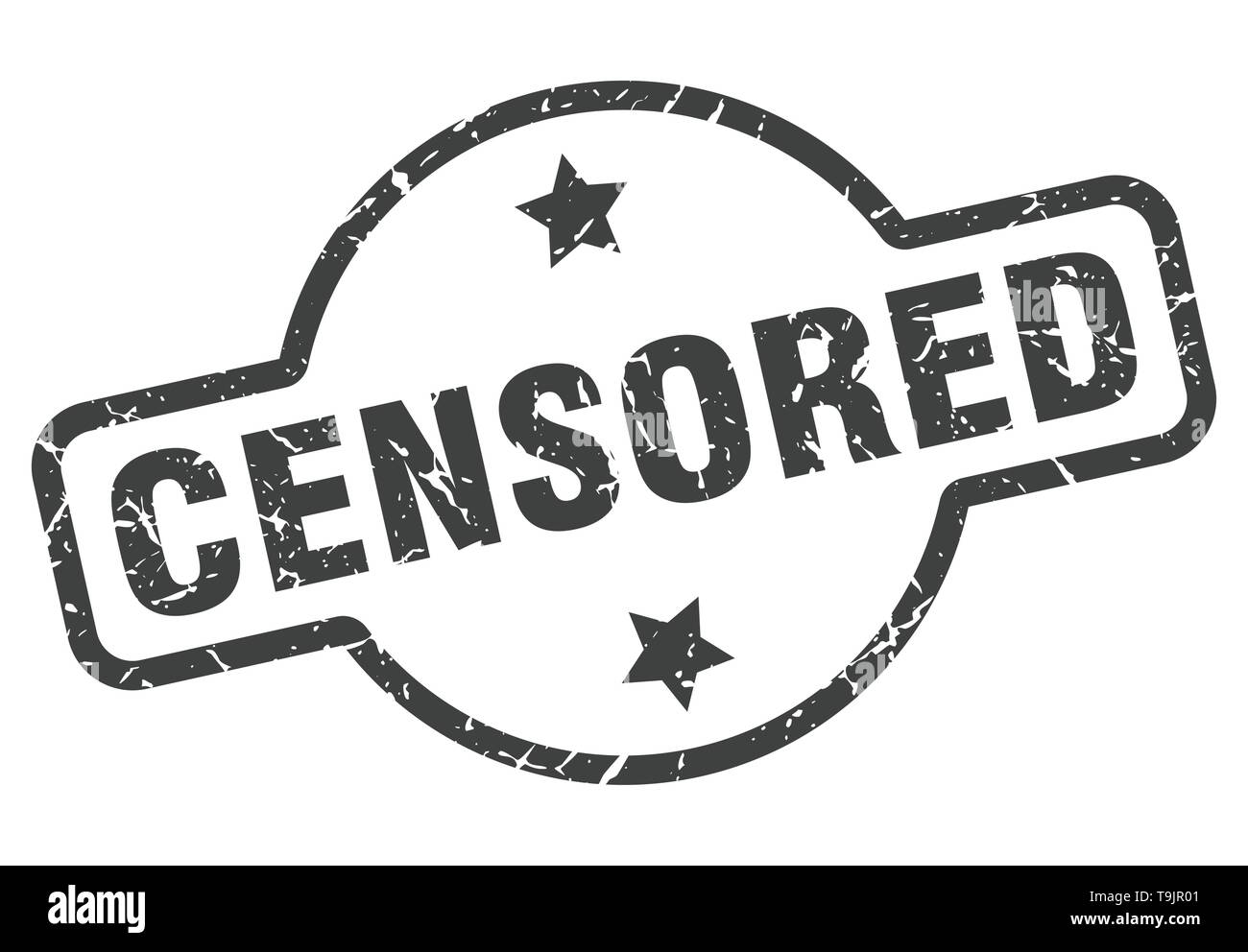 censored vintage round isolated stamp Stock Vector Image & Art - Alamy