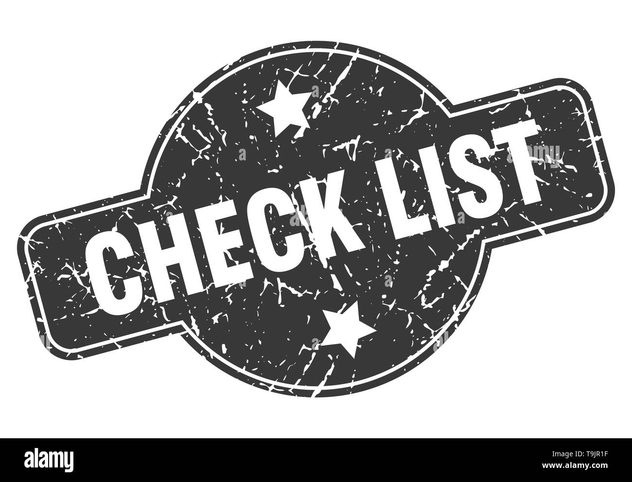 check list round grunge isolated stamp Stock Vector Image & Art - Alamy