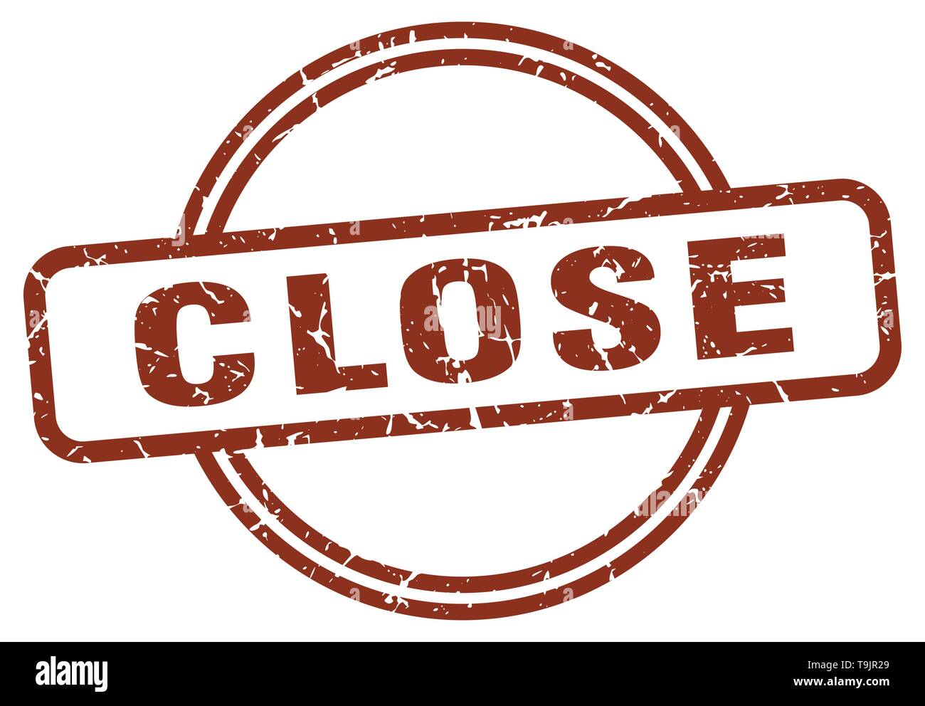 close stamp isolated on white Stock Vector Image & Art - Alamy