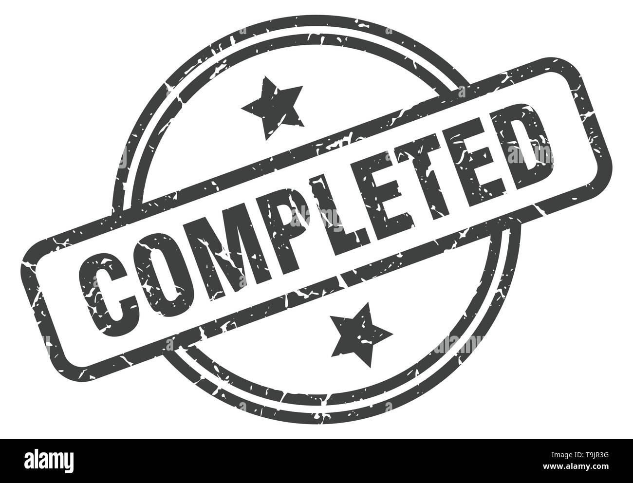 completed stamp isolated on white Stock Vector Image & Art - Alamy