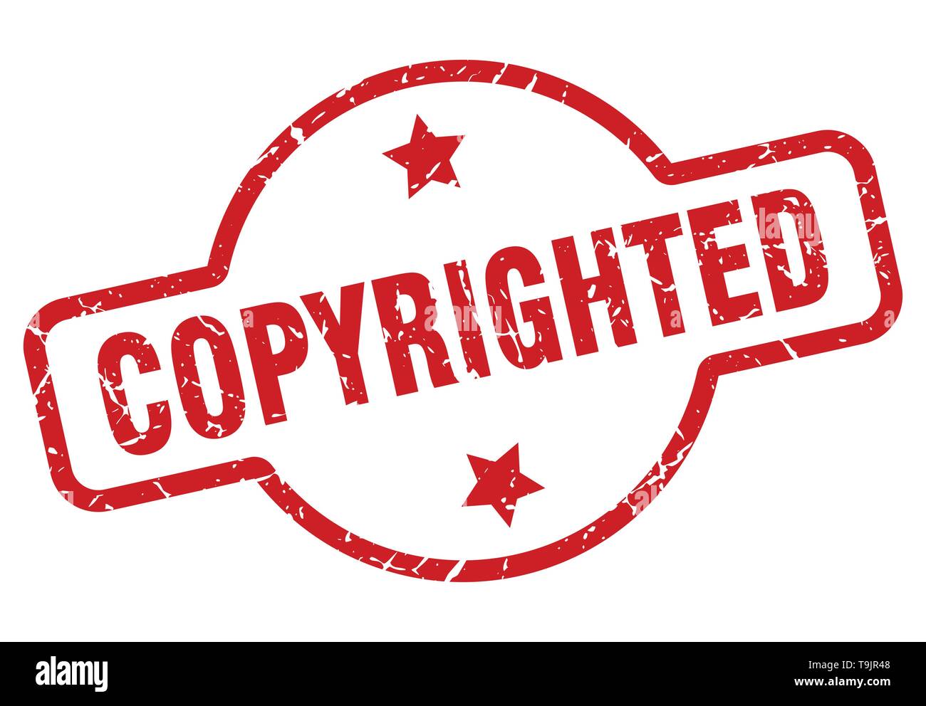 copyrighted stamp isolated on white Stock Vector Image & Art - Alamy