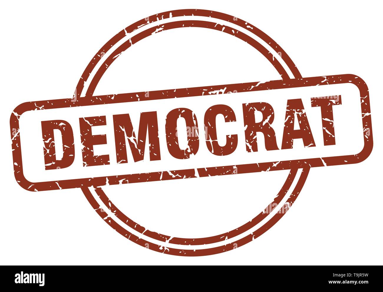 democrat stamp isolated on white Stock Vector Image & Art - Alamy