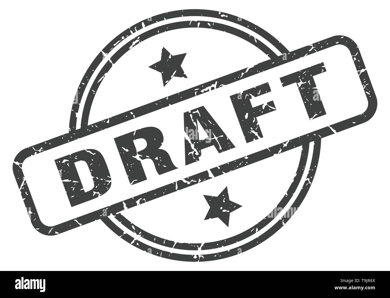 draft stamp isolated on white Stock Vector Image & Art - Alamy