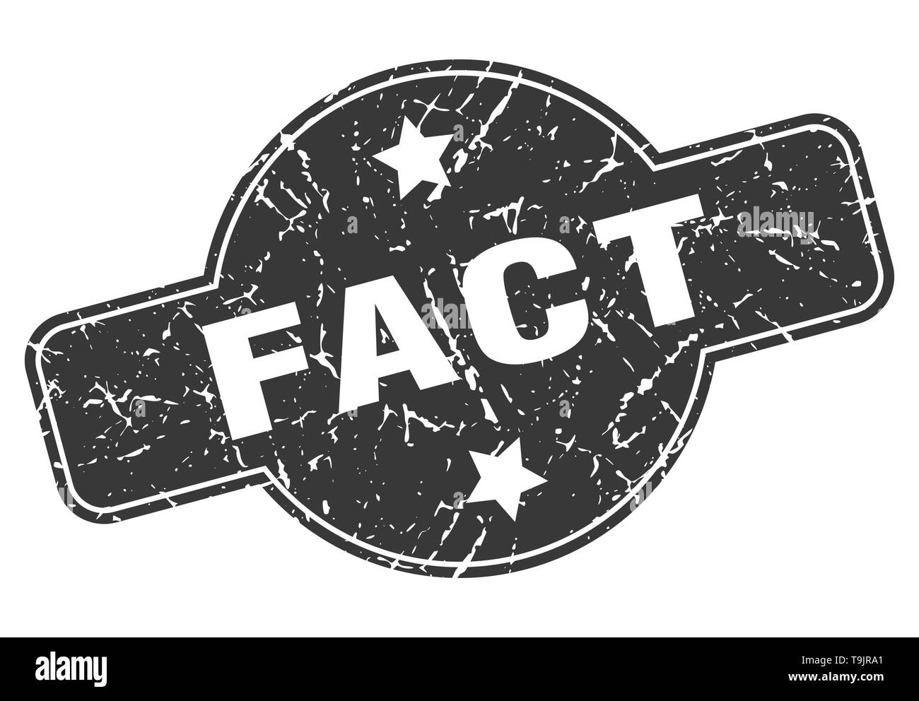 fact round grunge isolated stamp Stock Vector Image & Art - Alamy