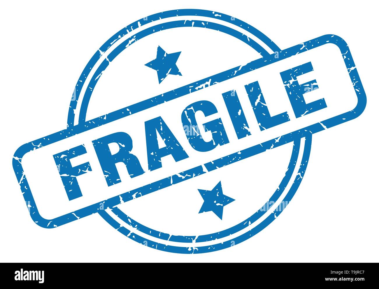 fragile round vintage grunge stamp Stock Vector Image & Art - Alamy