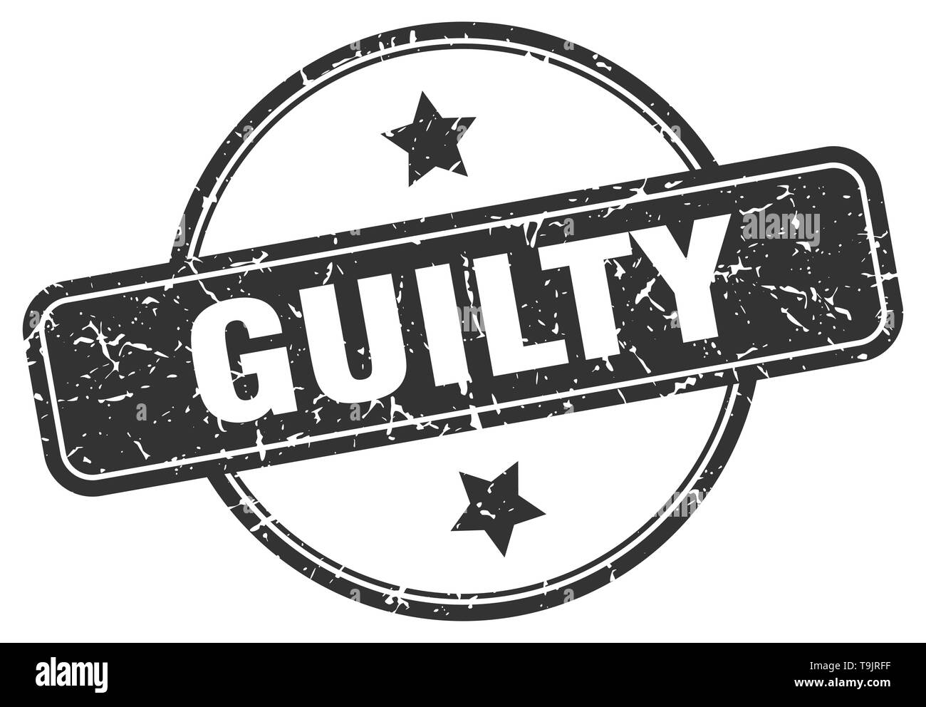 guilty round vintage grunge stamp Stock Vector Image & Art - Alamy
