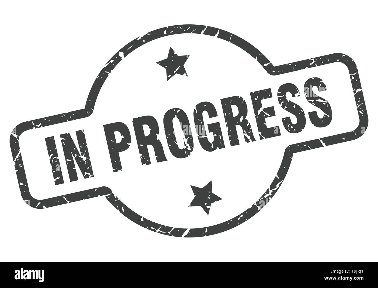 in progress vintage round isolated stamp Stock Vector Image & Art - Alamy