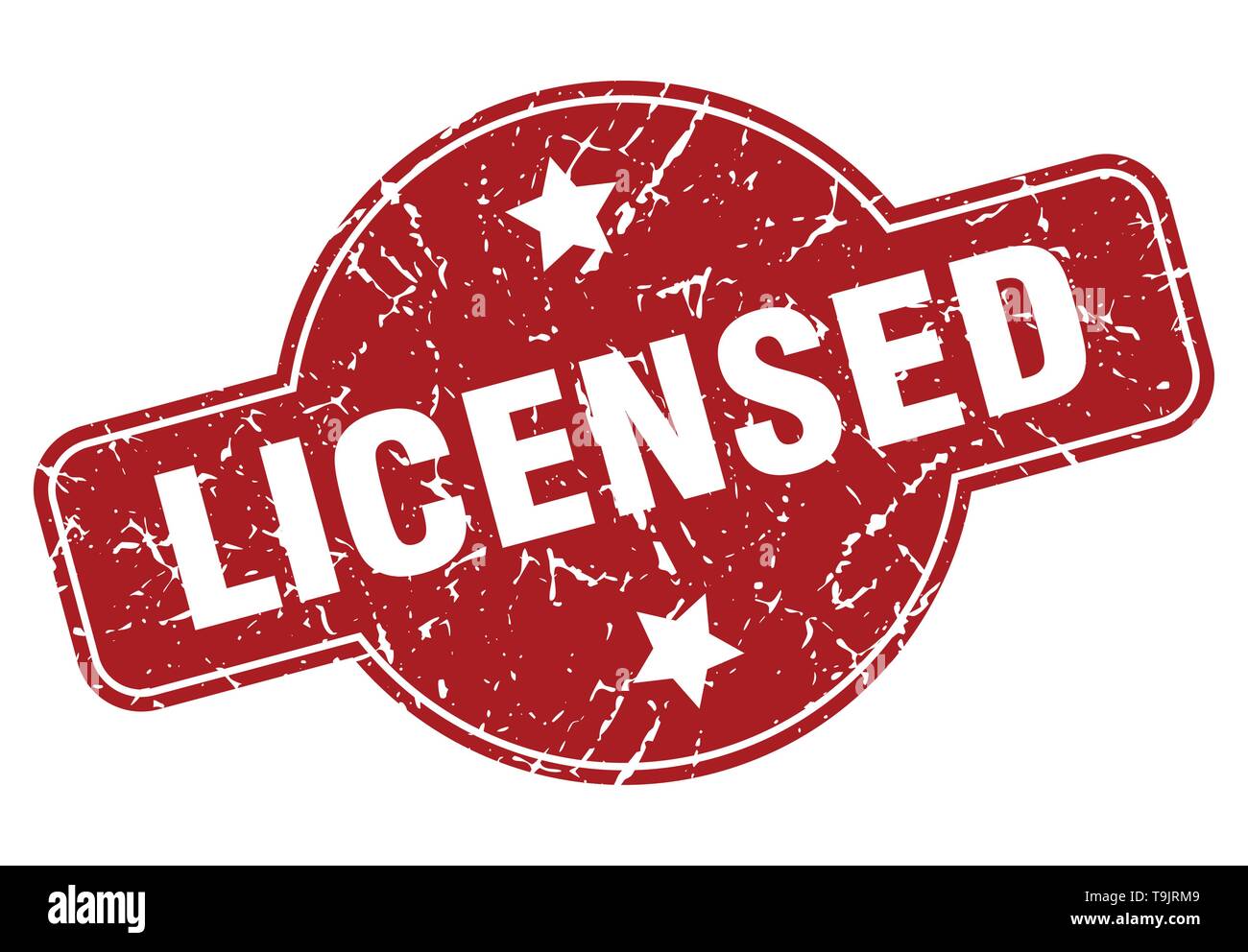 licensed vintage stamp. licensed sign Stock Vector Image & Art - Alamy