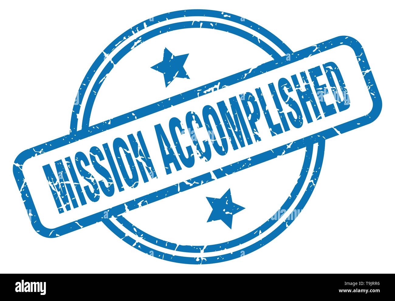 Mission complete blue round hi-res stock photography and images - Alamy