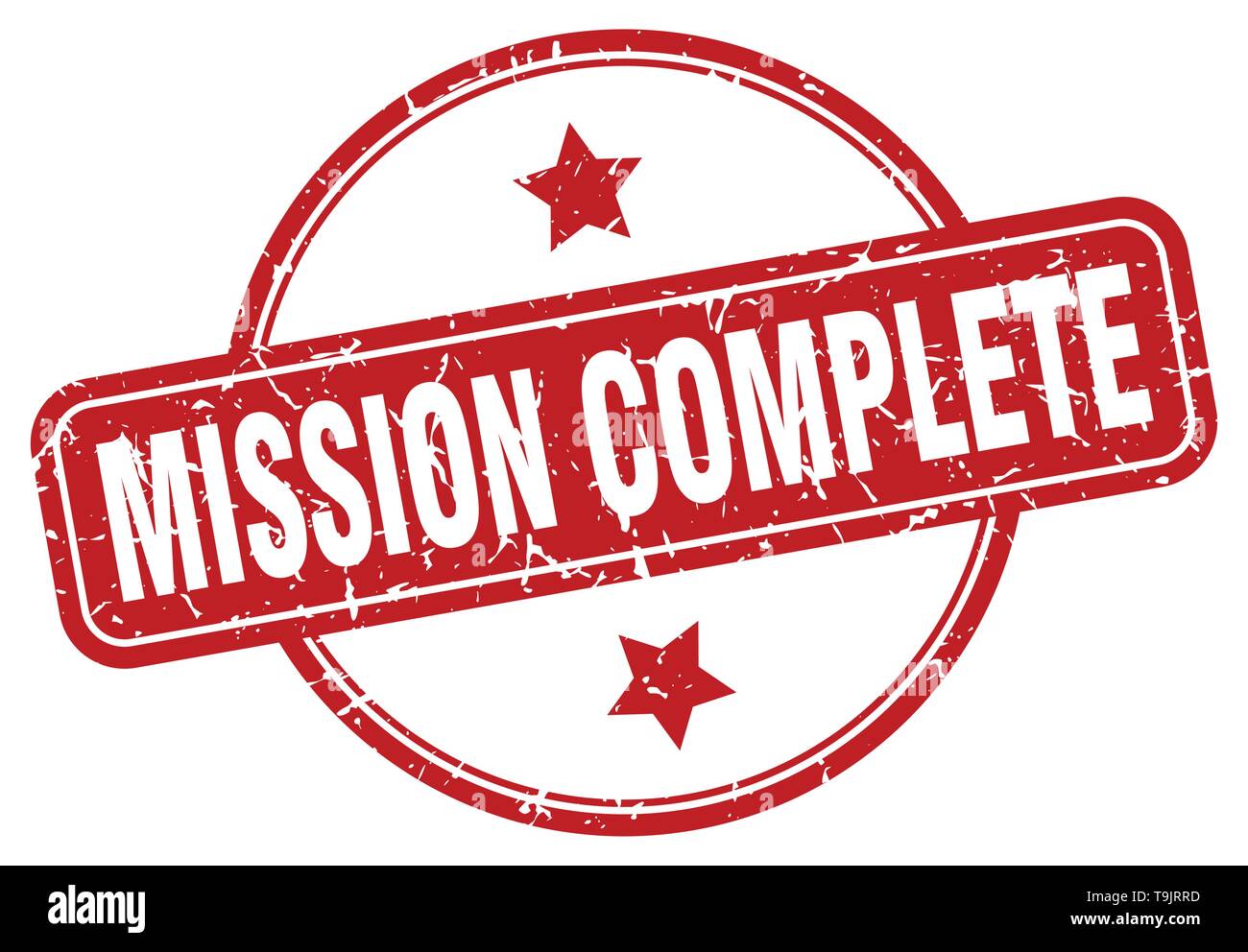 Mission complete red round grunge hi-res stock photography and images ...
