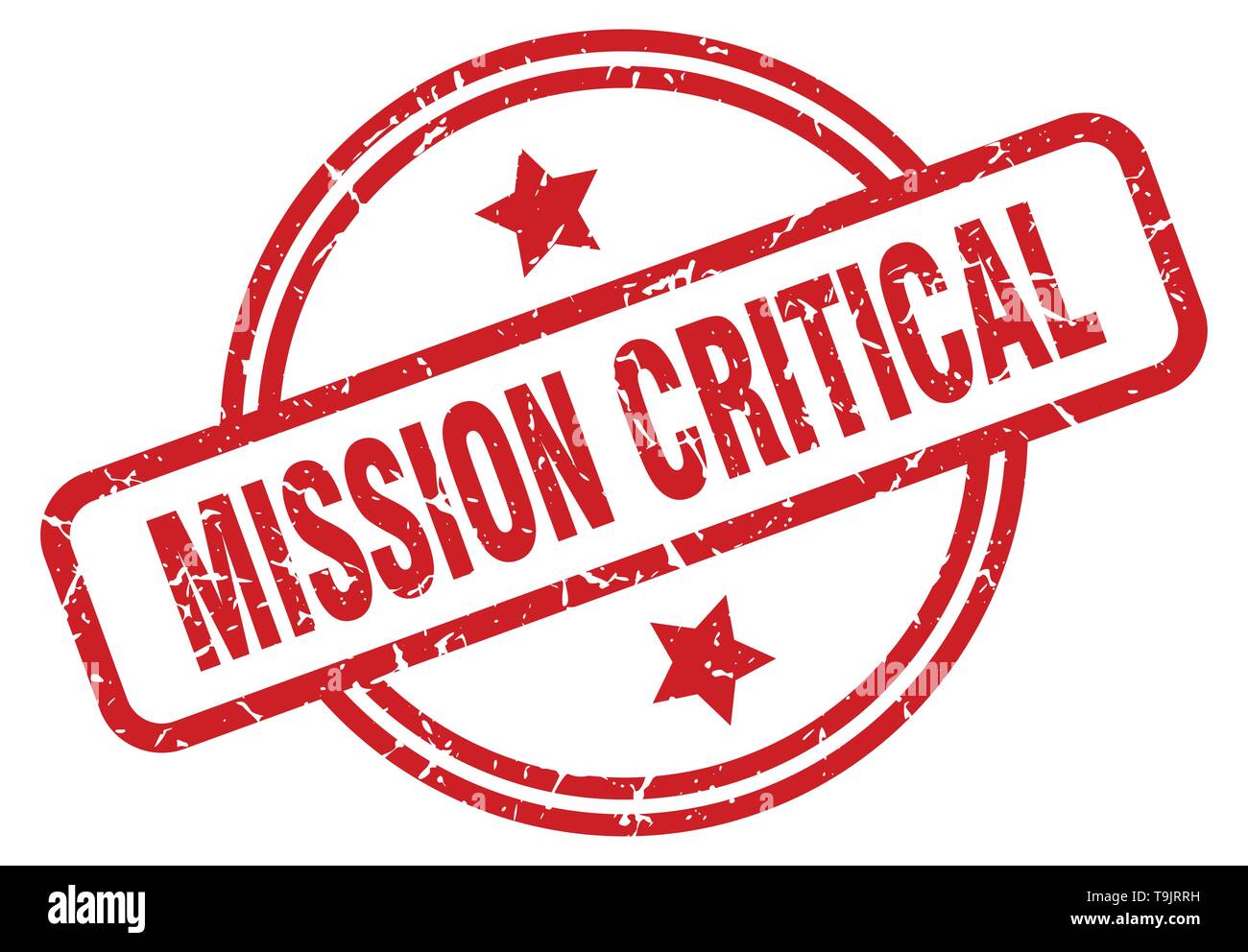 mission critical round grunge isolated stamp Stock Vector Image & Art ...