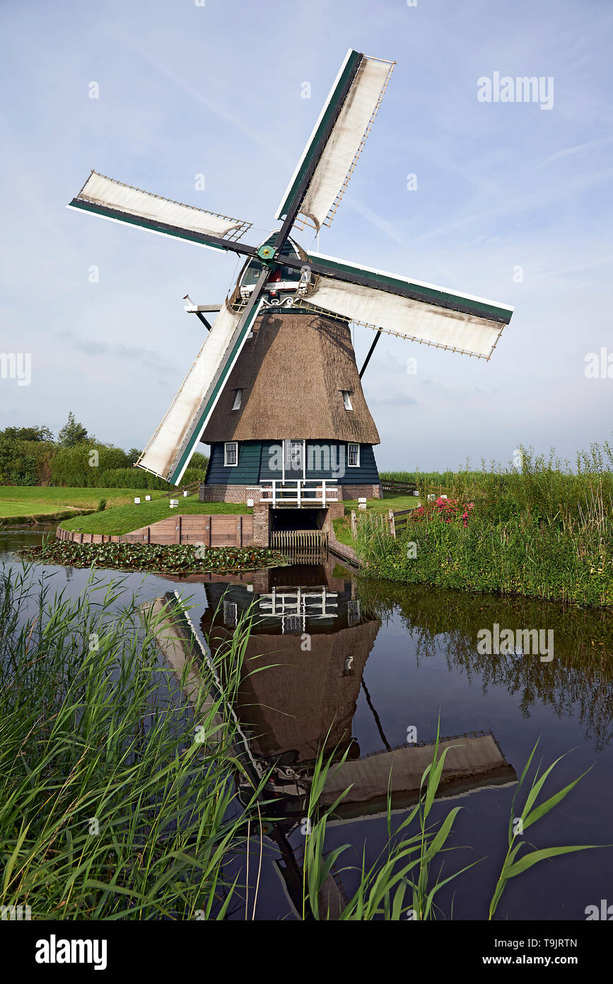Amazing image of a traditional Dutch windmill in the Netherlands in a ...