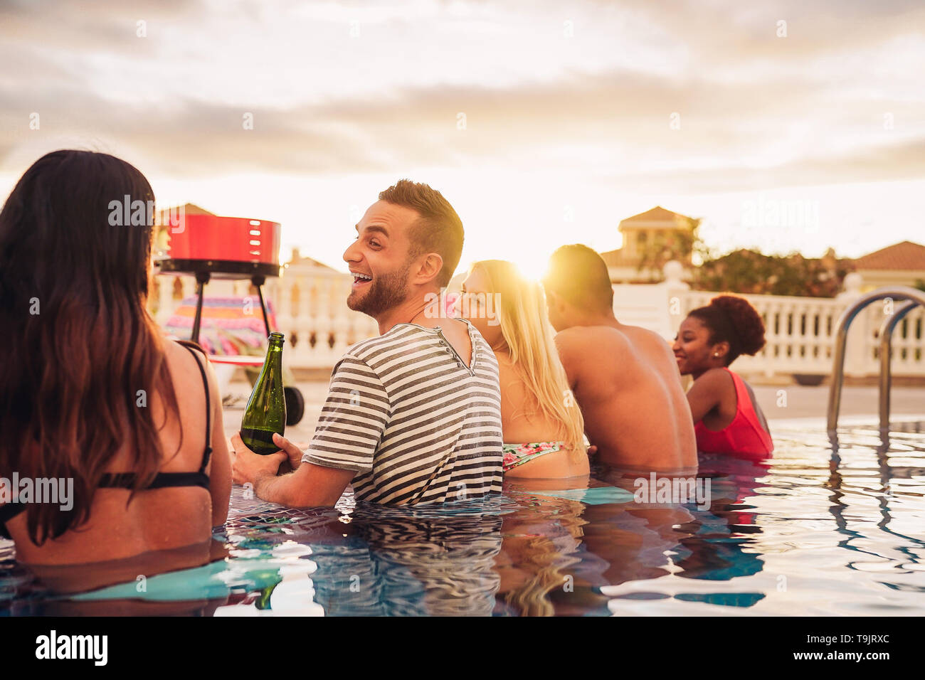 African people swimming pool hi-res stock photography and images - Alamy