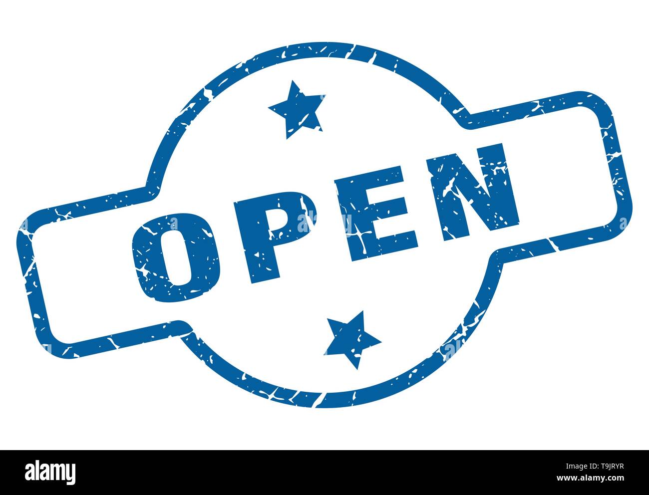 open vintage stamp. open sign Stock Vector Image & Art - Alamy
