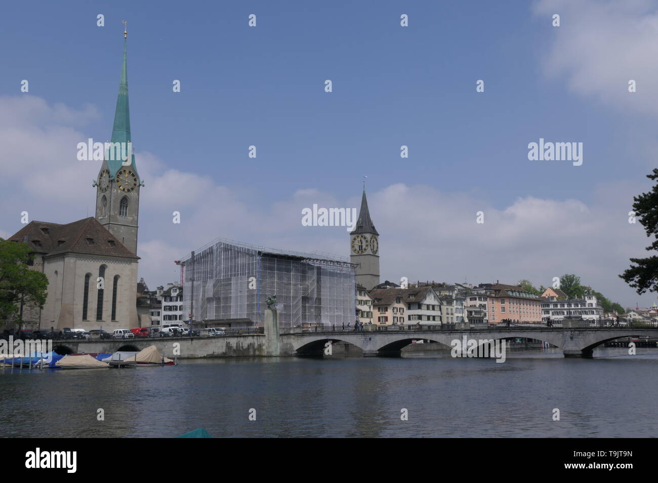 The grossmuenster church in zurich hi-res stock photography and images ...