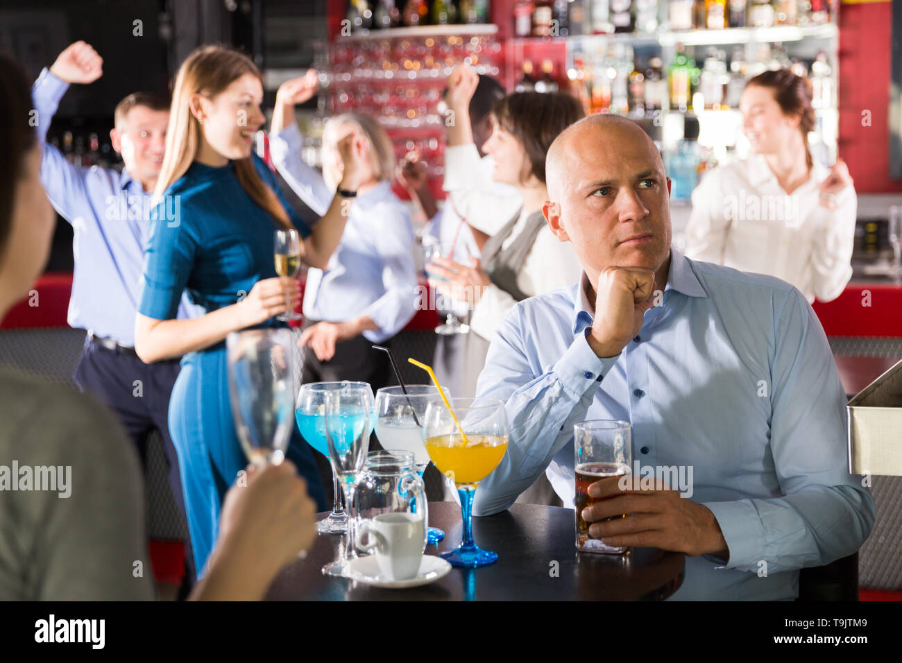 Worried businessman corporate party hi-res stock photography and images ...