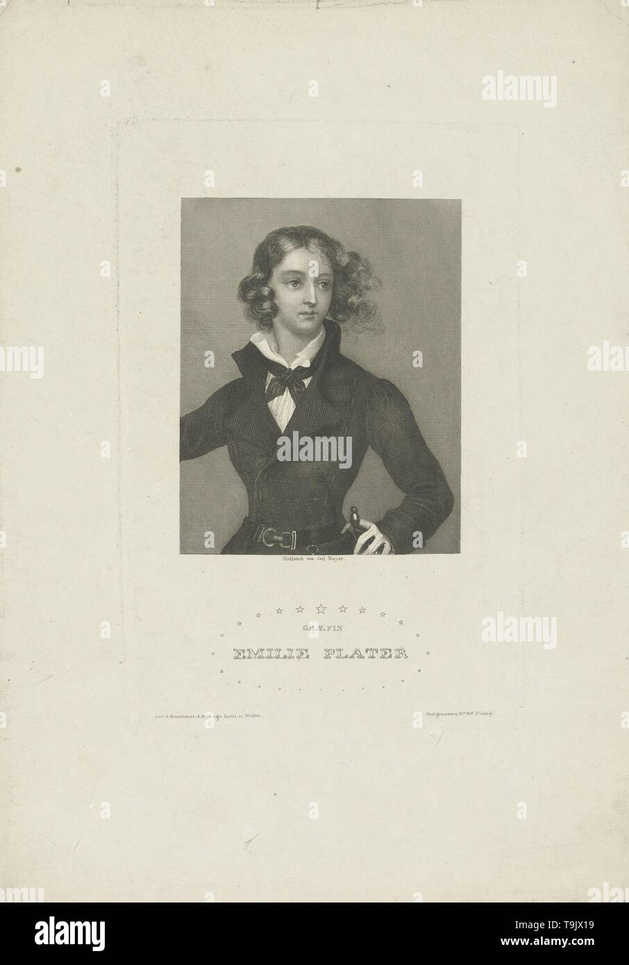 Portrait of Emilia Plater (1806-1831). Museum: PRIVATE COLLECTION ...