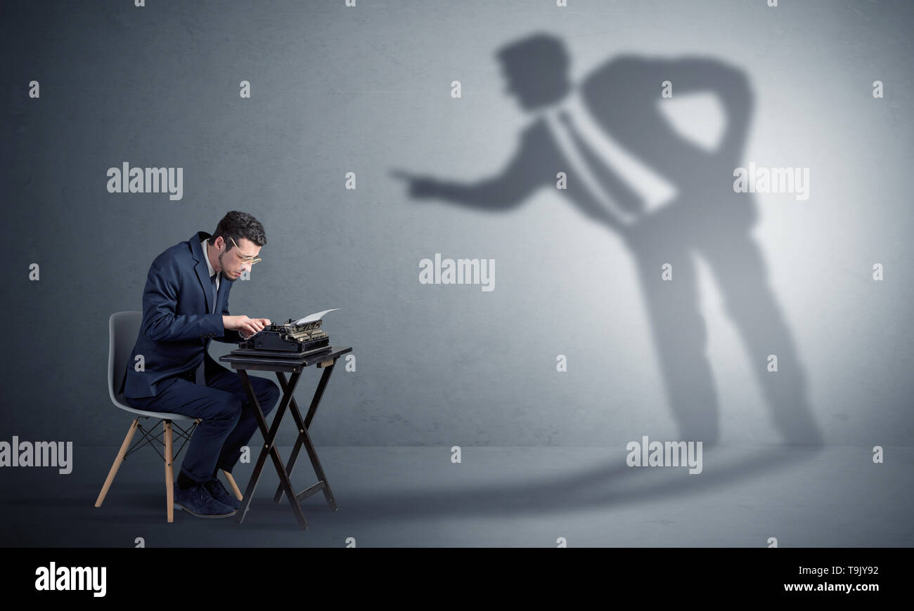 Small person big shadow hi-res stock photography and images - Alamy