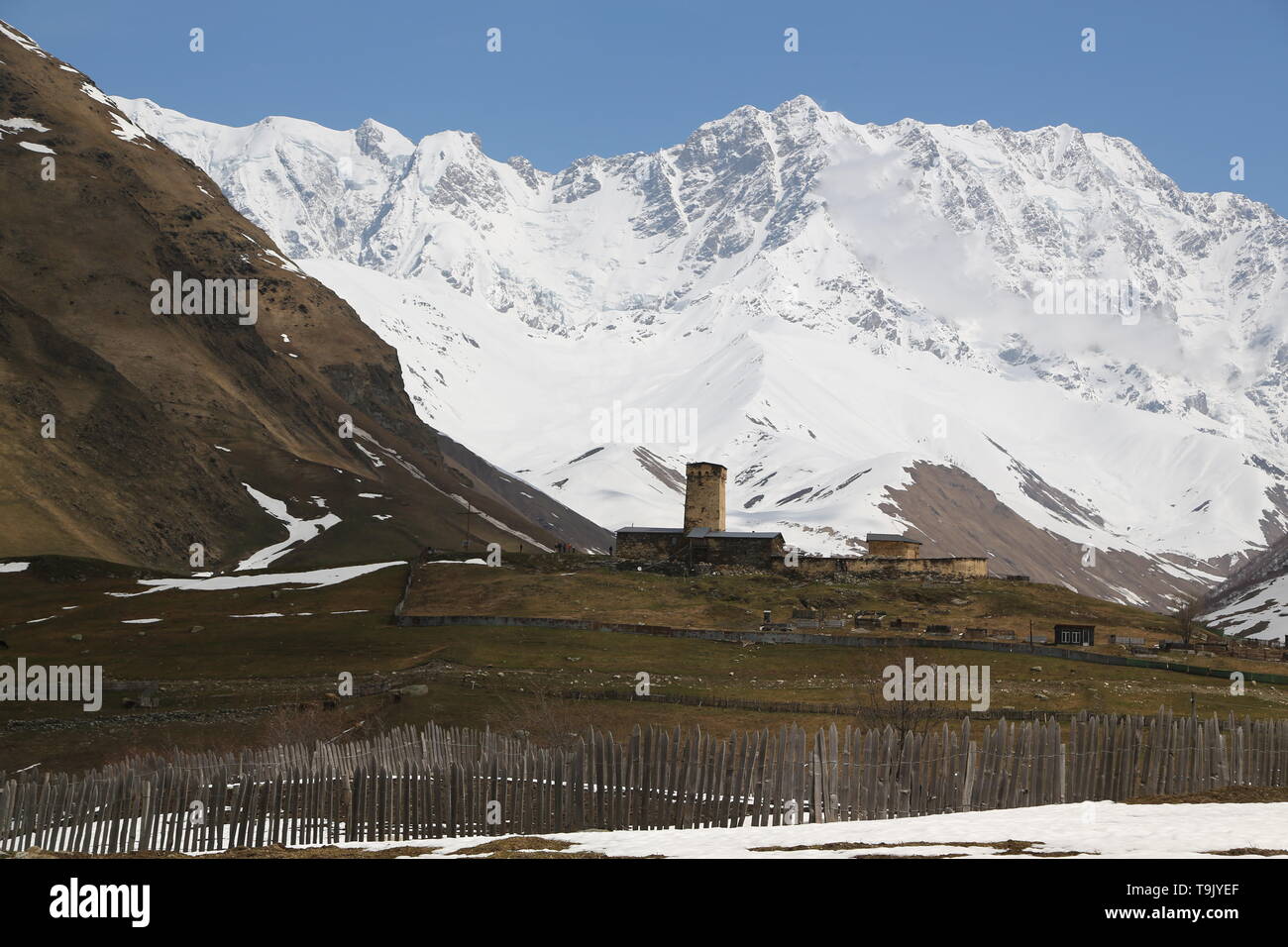 in georgia mestia the old village protect by unnesco and the antique ...
