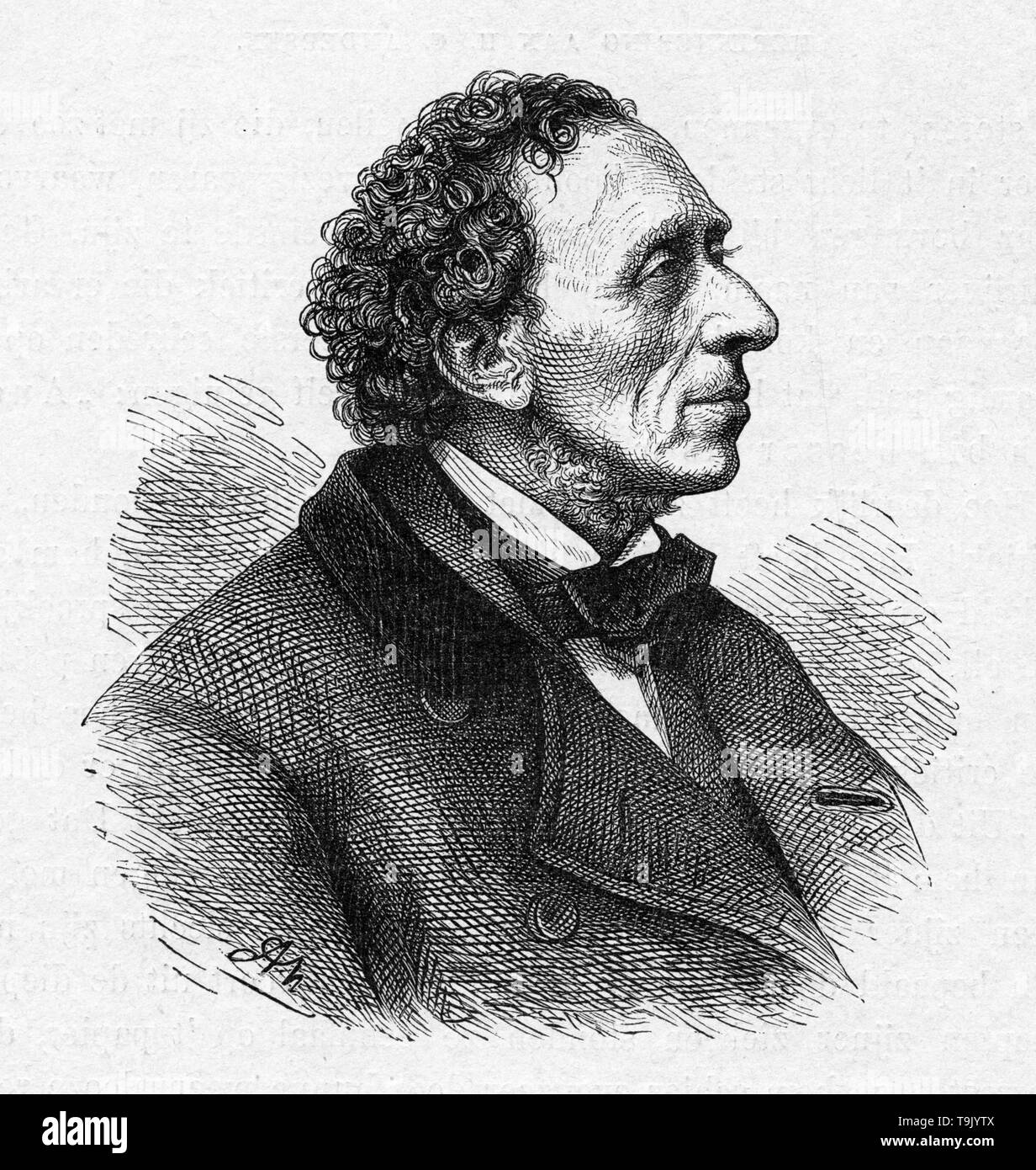 Portrait of Hans Christian Andersen (1805-1875). Museum: PRIVATE ...