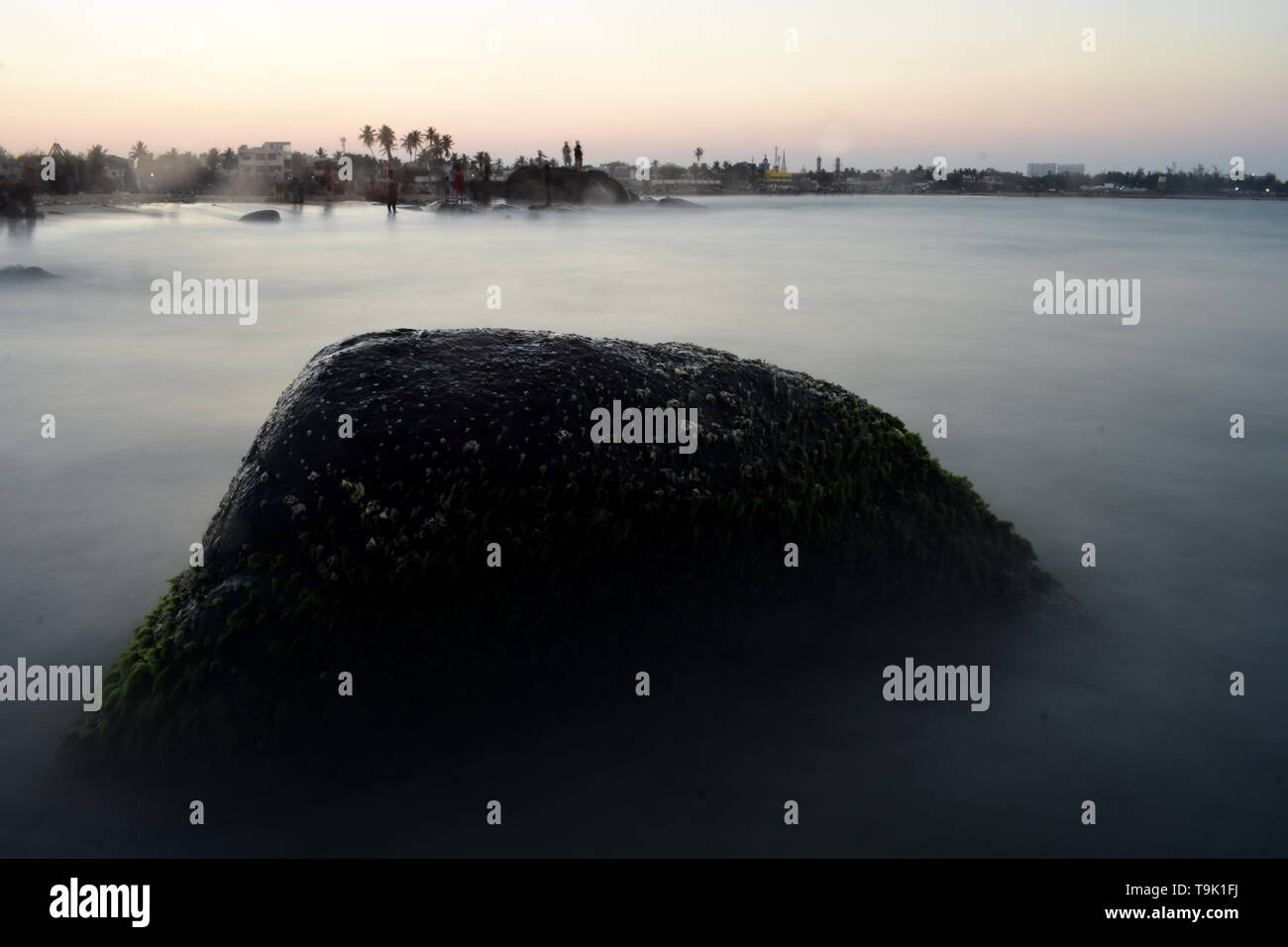 Sunset at Kovalam Beach in Chennai Stock Photo - Alamy