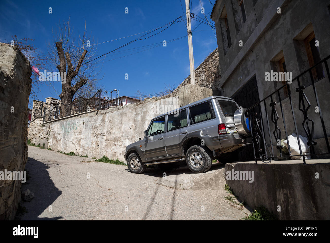 Bakhchysarai, Republic of Crimea - April 1, 2019: Off-road SUV car ...