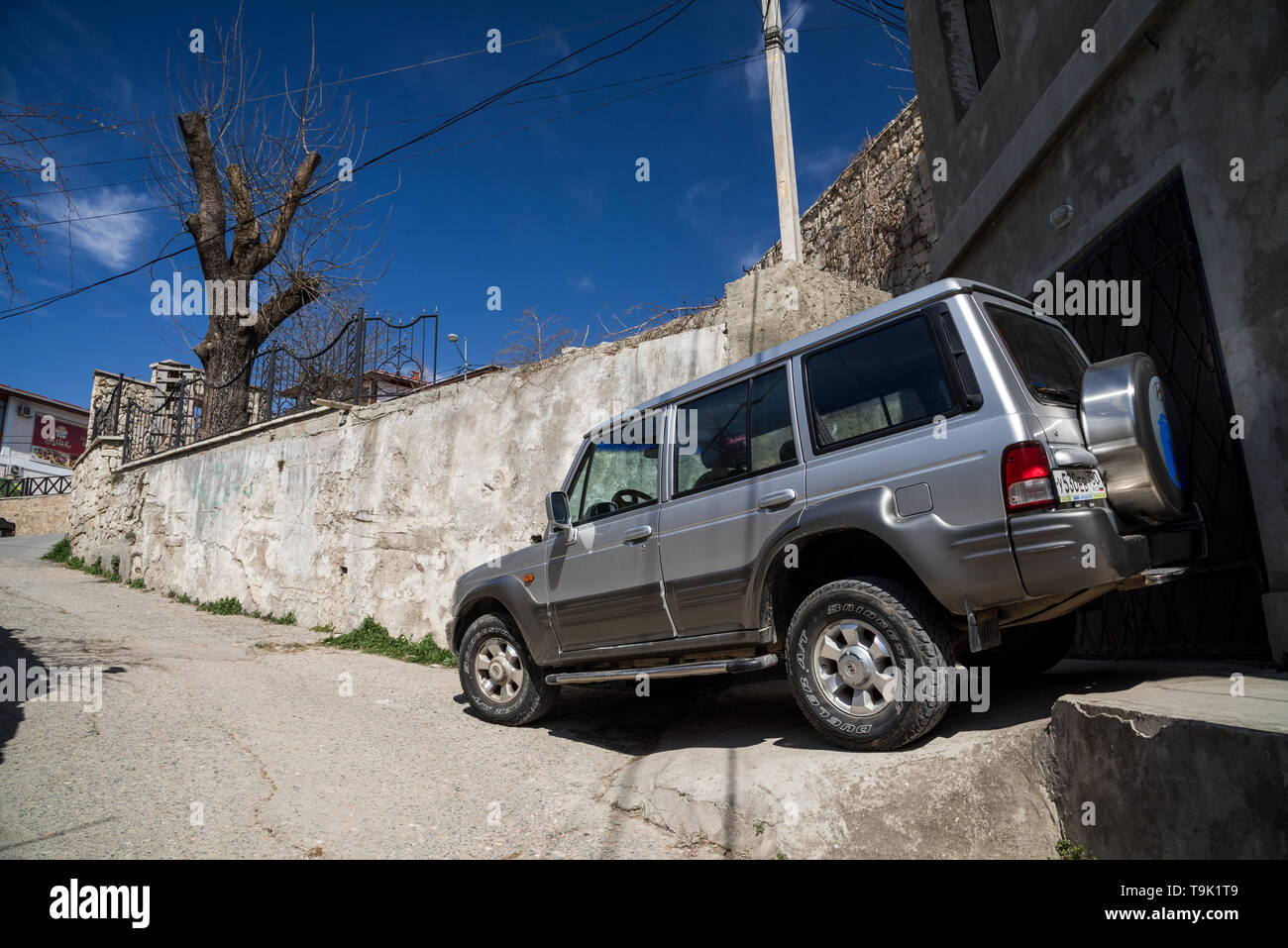 Bakhchysarai, Republic of Crimea - April 1, 2019: Off-road SUV car ...