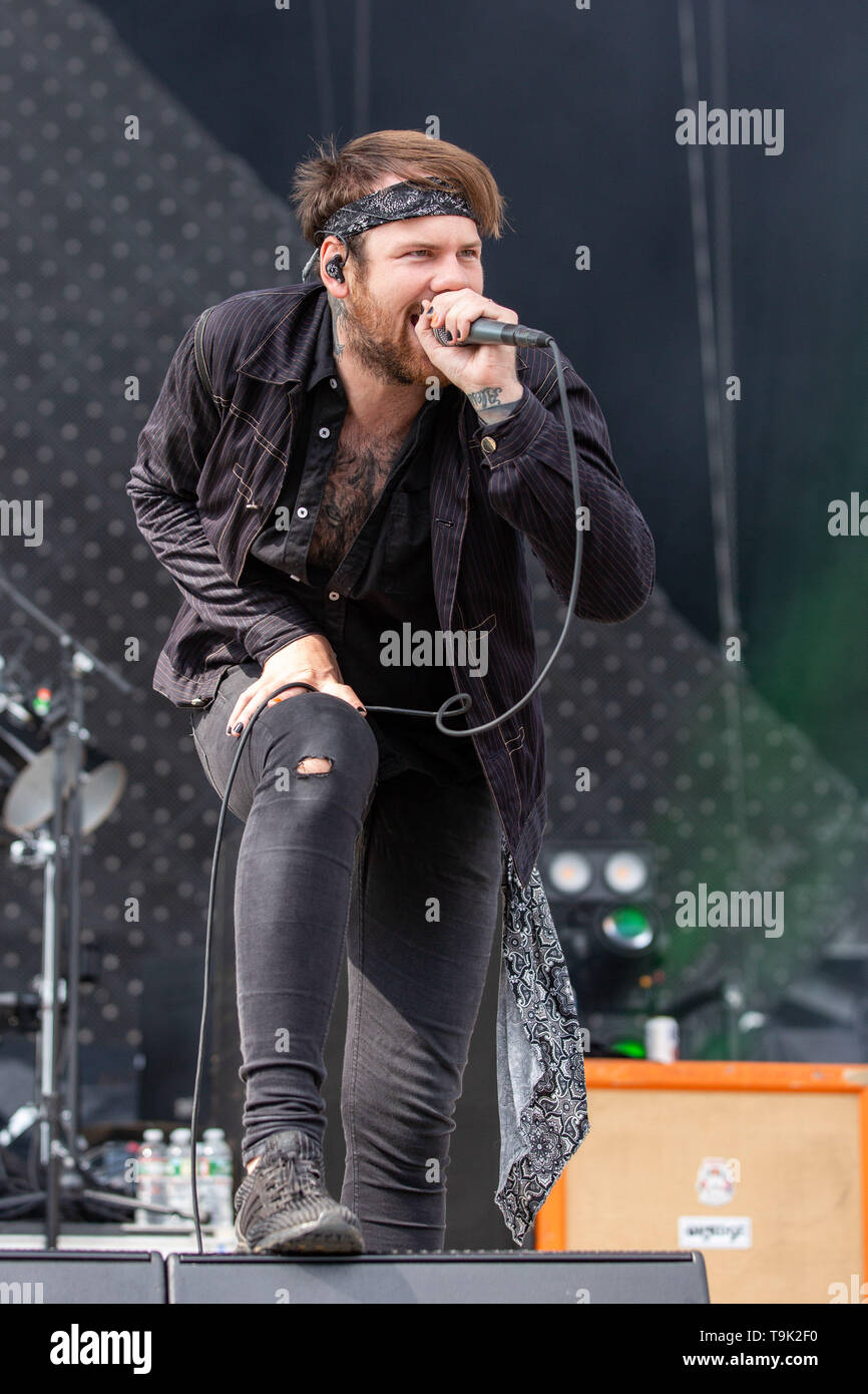 May 17, 2019 - Columbus, Ohio, U.S - CALEB SHOMO of Beartooth during ...