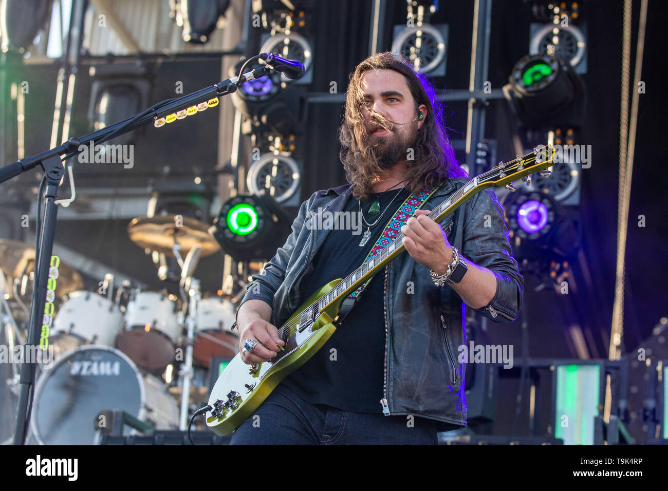 May 17, 2019 - Columbus, Ohio, U.S - JOE HOTTINGER of Halestorm during ...