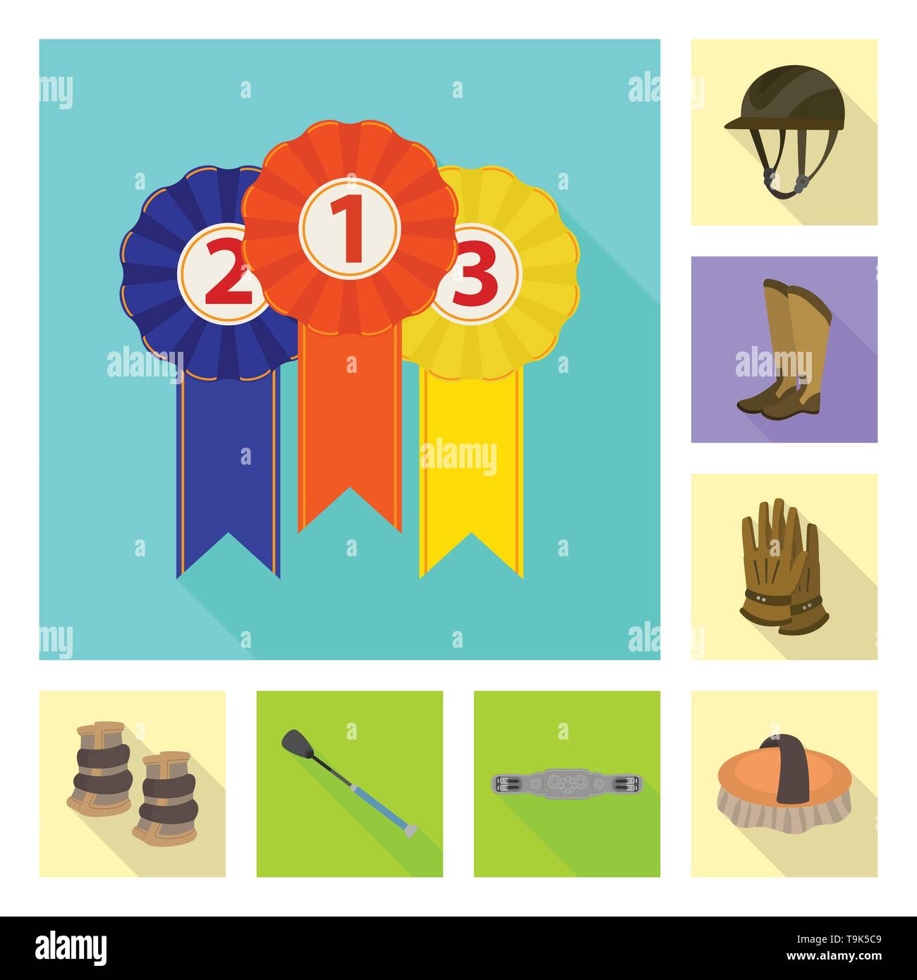 Vector illustration of track and racing logo. Set of track and riding ...