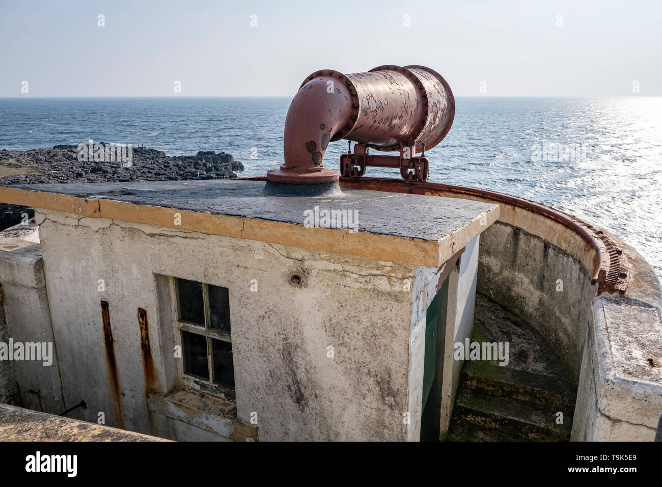 Fog Horn, Neist Point Lighthouse, Isle of Skye, Scotland, UK Stock ...