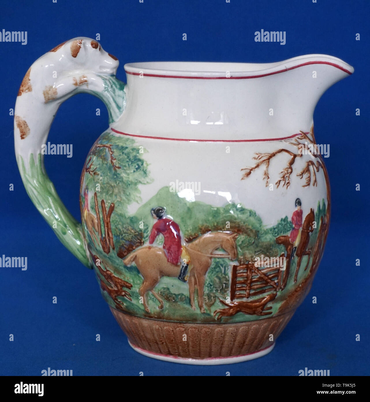 Spode British Pottery Fox hunting Jug Stock Photo - Alamy
