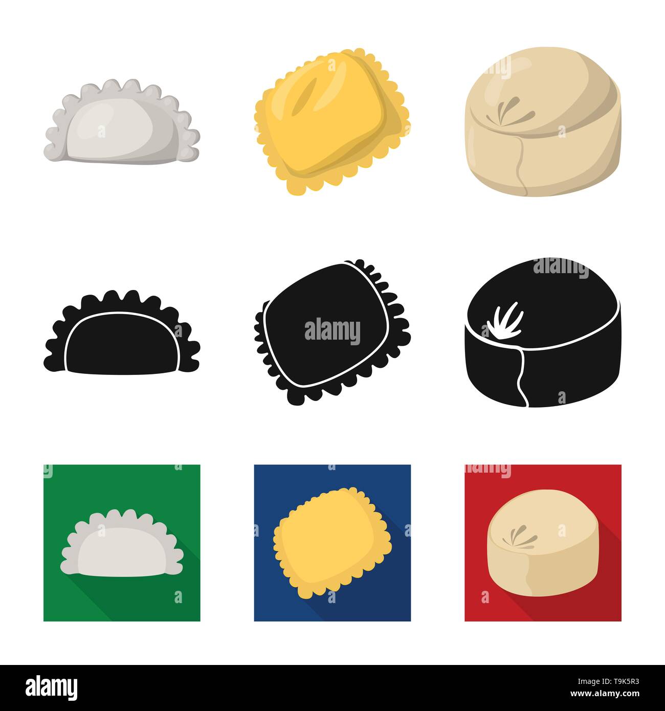 Vector design of products and cooking symbol. Collection of products ...