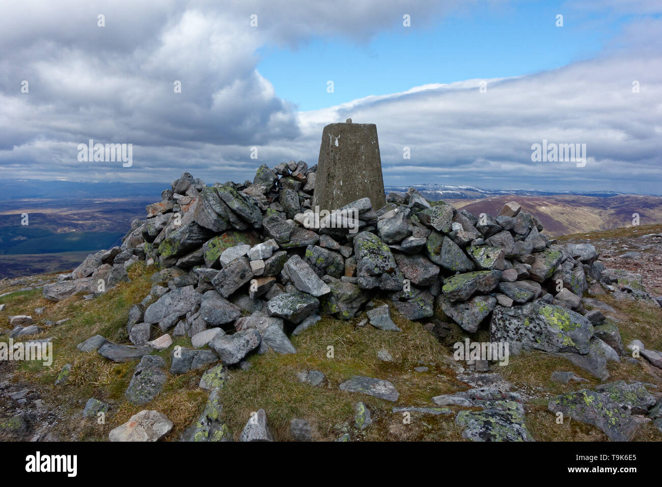 The summit of Carn Liath (Beinn a'Ghlo), Perthshire, Scotland Stock ...