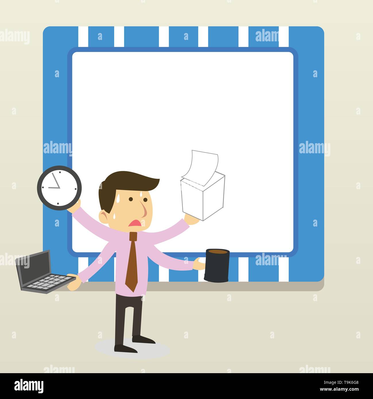 Stressed out worker Stock Vector Images - Alamy