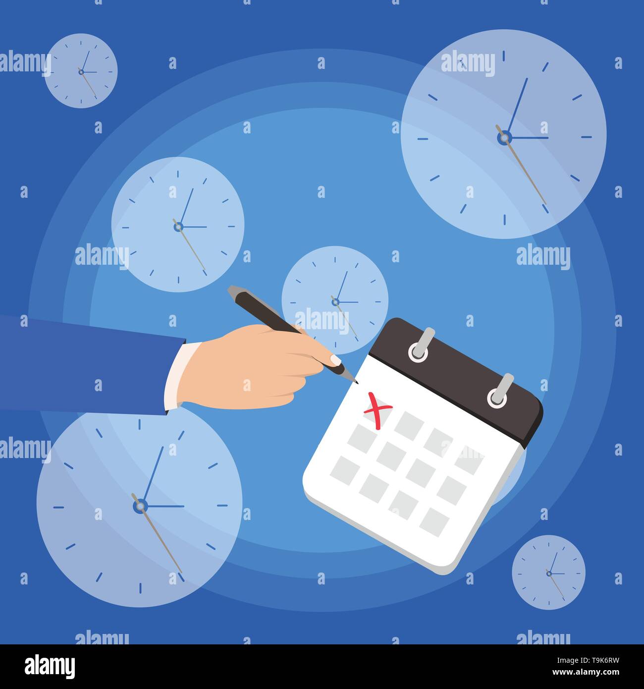 Calendar marked off Stock Vector Images - Alamy