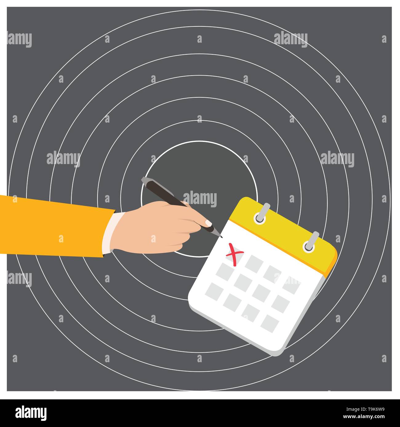 Calendar marked off Stock Vector Images - Alamy