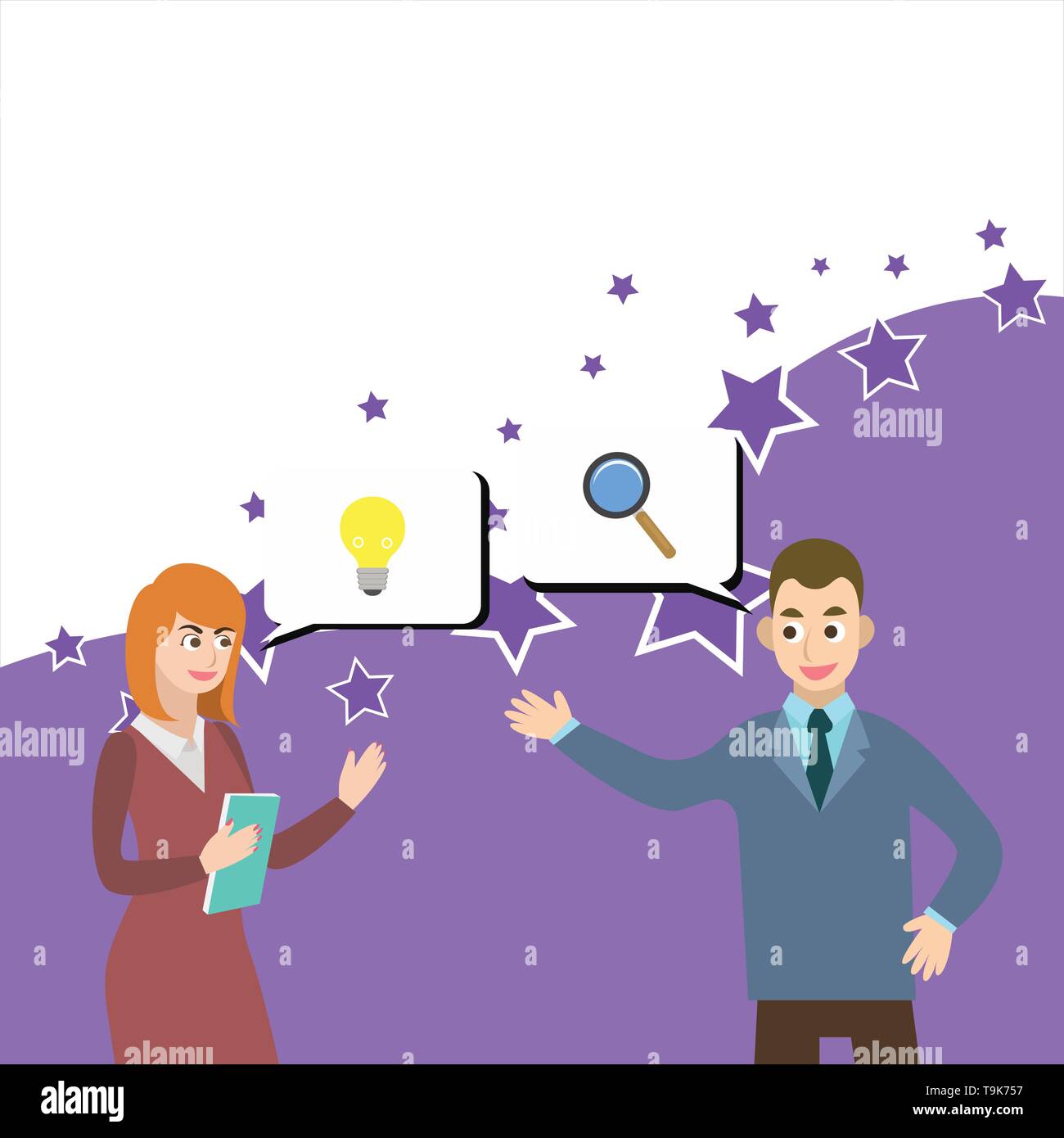 Business Partners Colleagues Jointly Seeking Problem Solution Generate ...