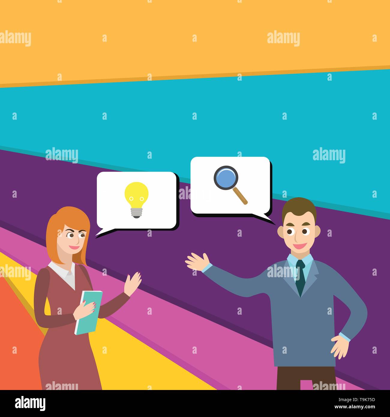 Business Partners Colleagues Jointly Seeking Problem Solution Generate ...