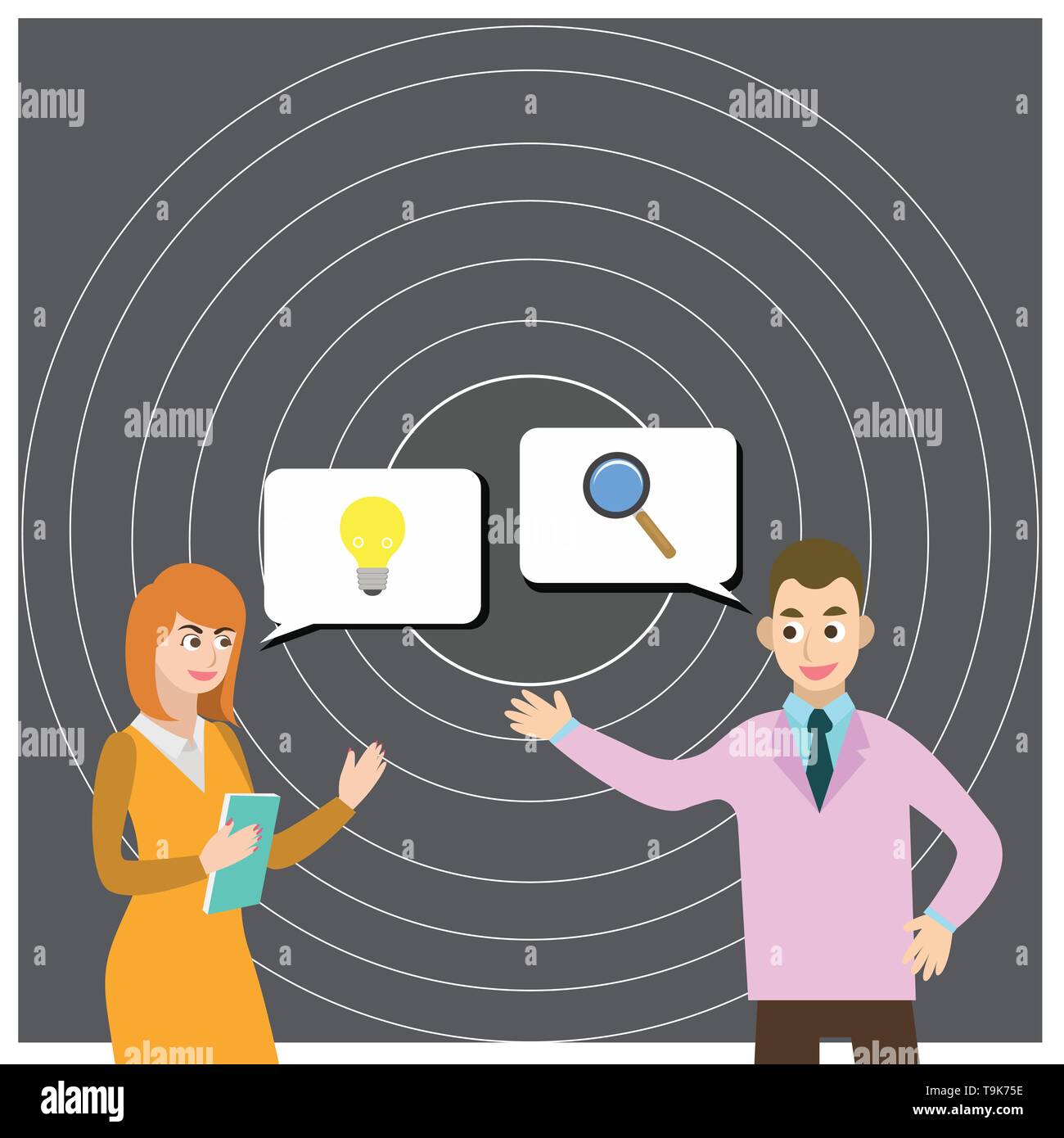 Business Partners Colleagues Jointly Seeking Problem Solution Generate ...