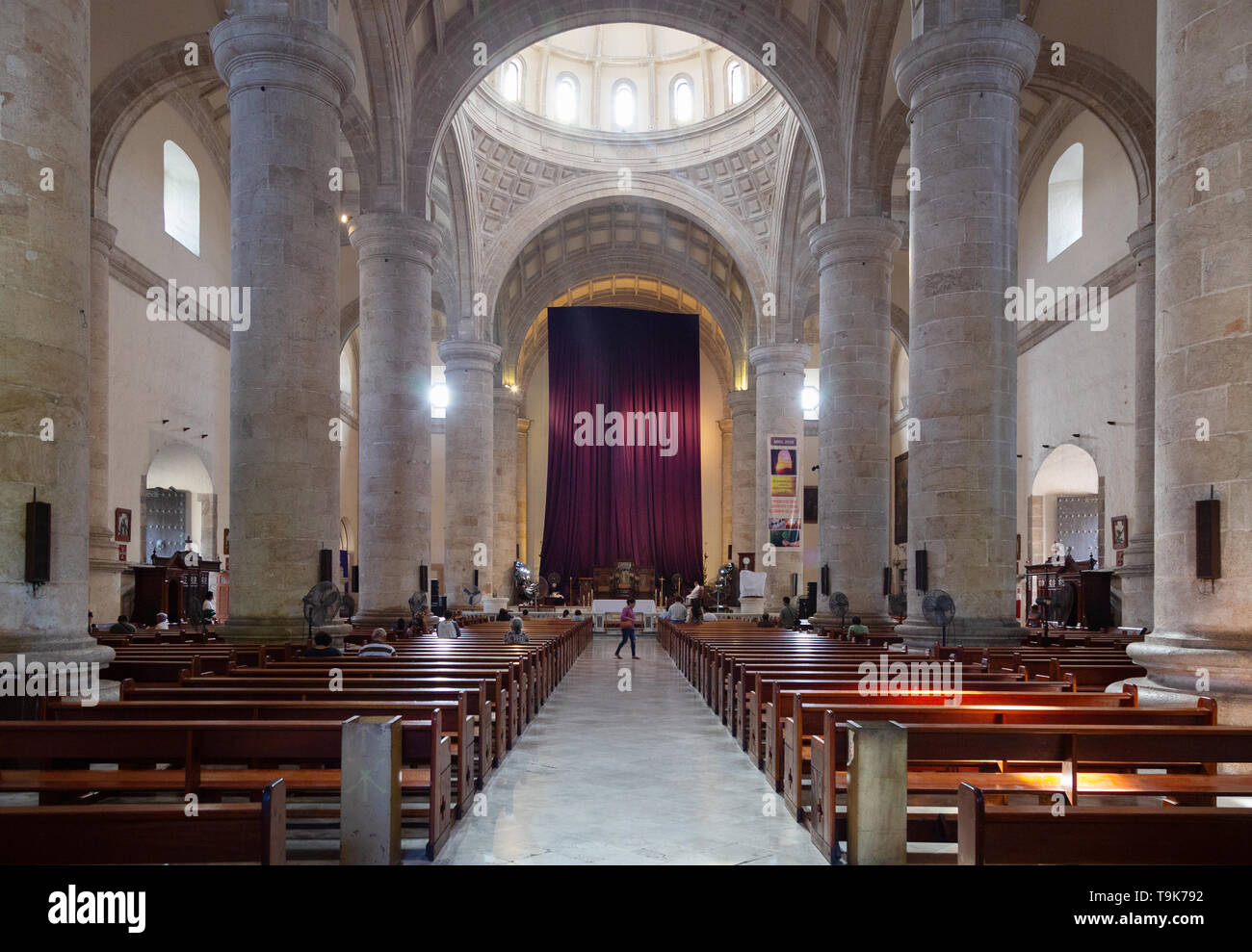 Merida Cathedral, or Cathedral of Merida interior, Merida Yucatan ...
