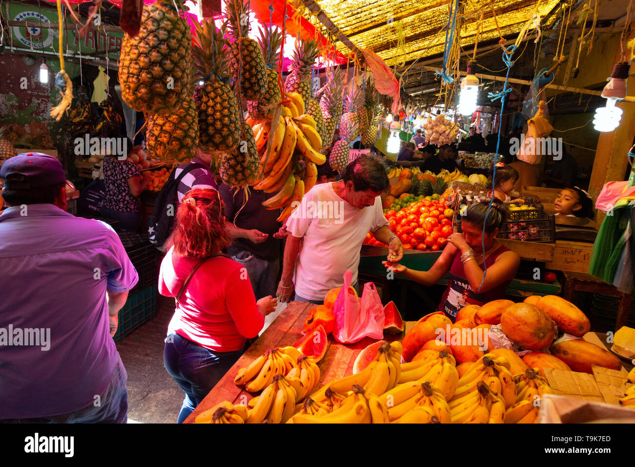 Market Mexico - the busy and colourful food market in Merida, Yucatan ...