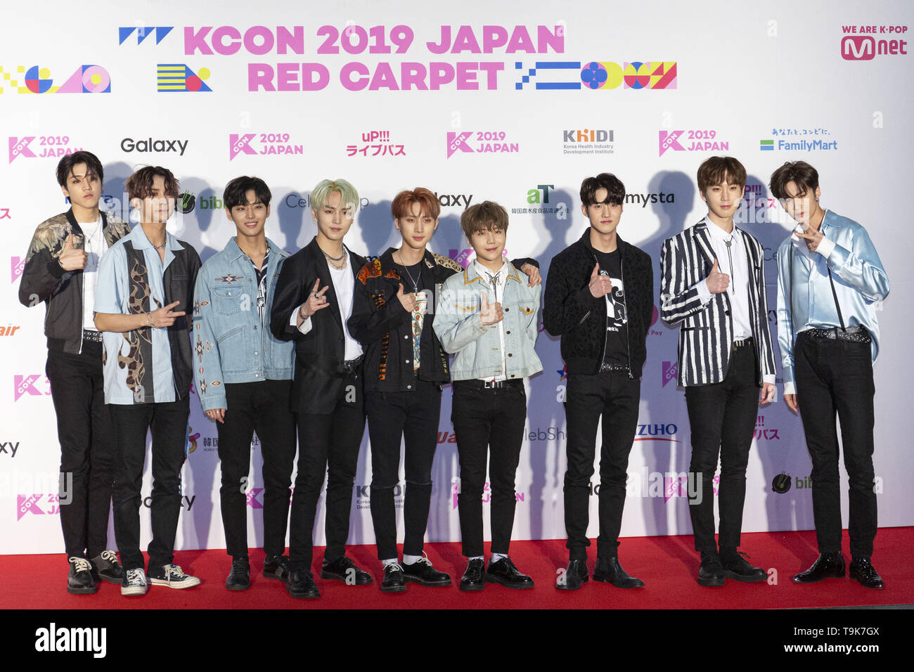 May 19, 2019 - Chiba, Japan - Members of the South Korean boy band ...