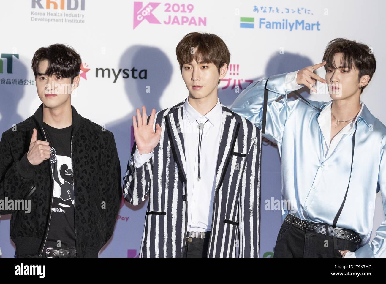 May 19, 2019 - Chiba, Japan - Members of the South Korean boy band ...