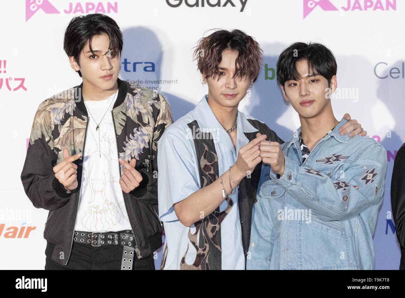 May 19, 2019 - Chiba, Japan - Members of the South Korean boy band ...