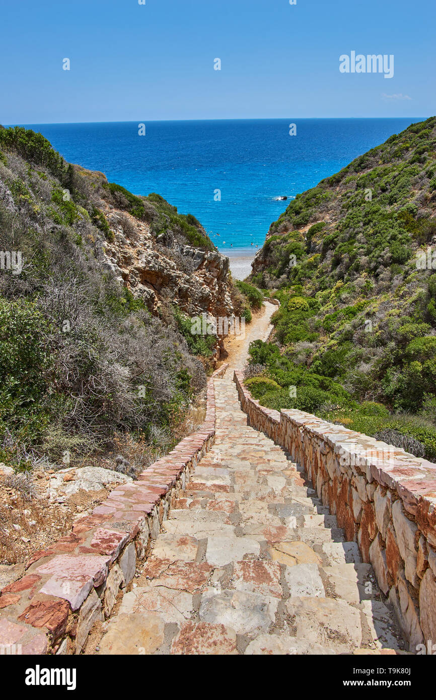 The path to the amazing Kaladi beach leading to a beautiful scenery ...