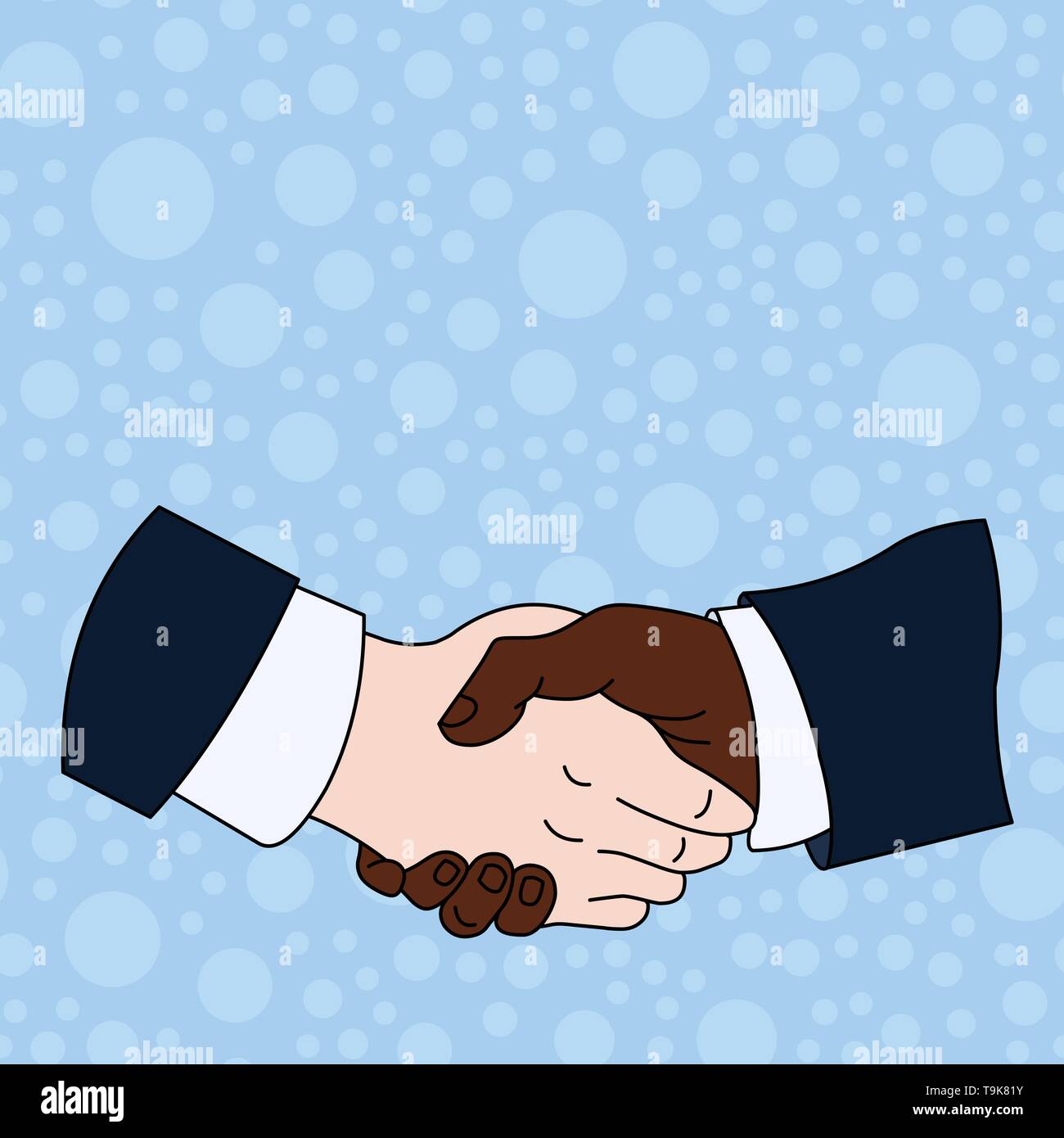 Office colleagues shaking hands meeting Stock Vector Images - Alamy