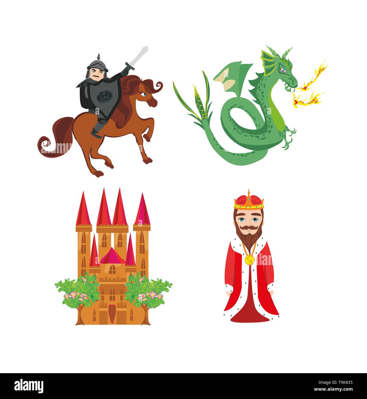 Set isolated fairy tale Stock Vector Images - Alamy